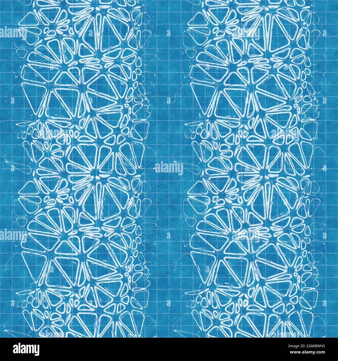 Seamless bright blue blueprint pattern for textile and print Stock ...