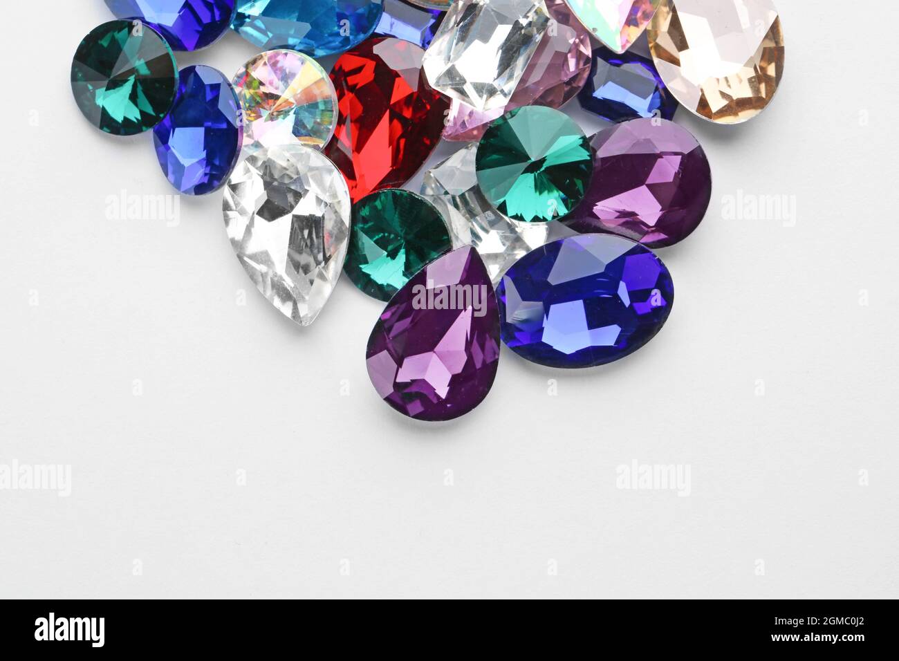 Precious jewels on white background Stock Photo - Alamy