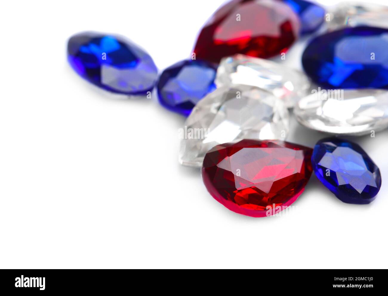 Precious jewels on white background Stock Photo - Alamy