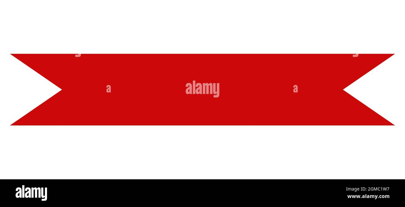 Red colorful curved ribbon on white background. Vector Illustration ...