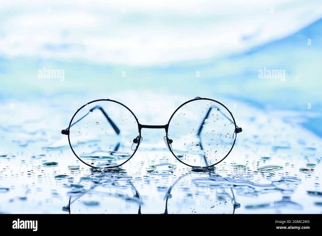 Tools for vision correction. Glasses and lenses with diopters on ...