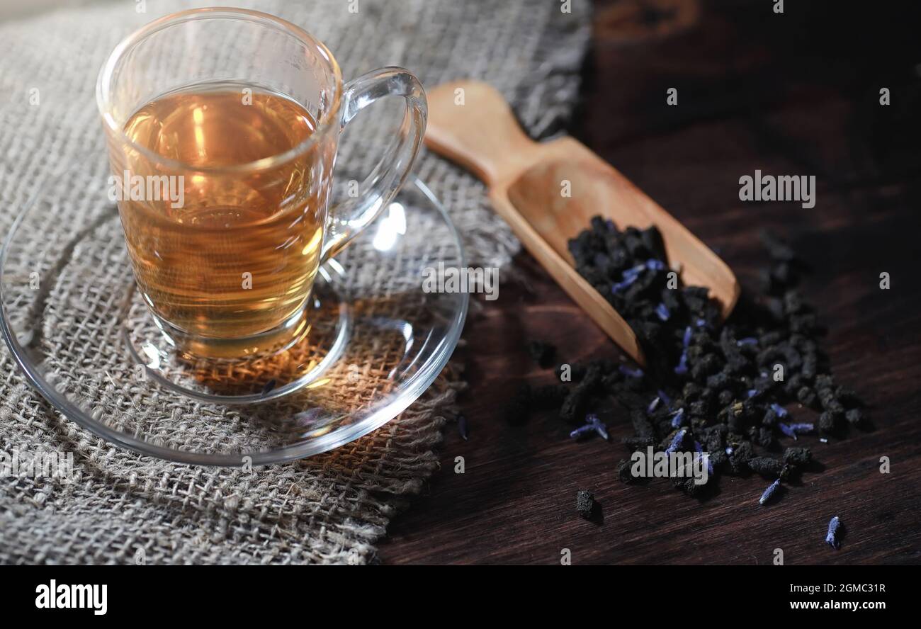 Brewed tea on a serving table with brewing Stock Photo - Alamy