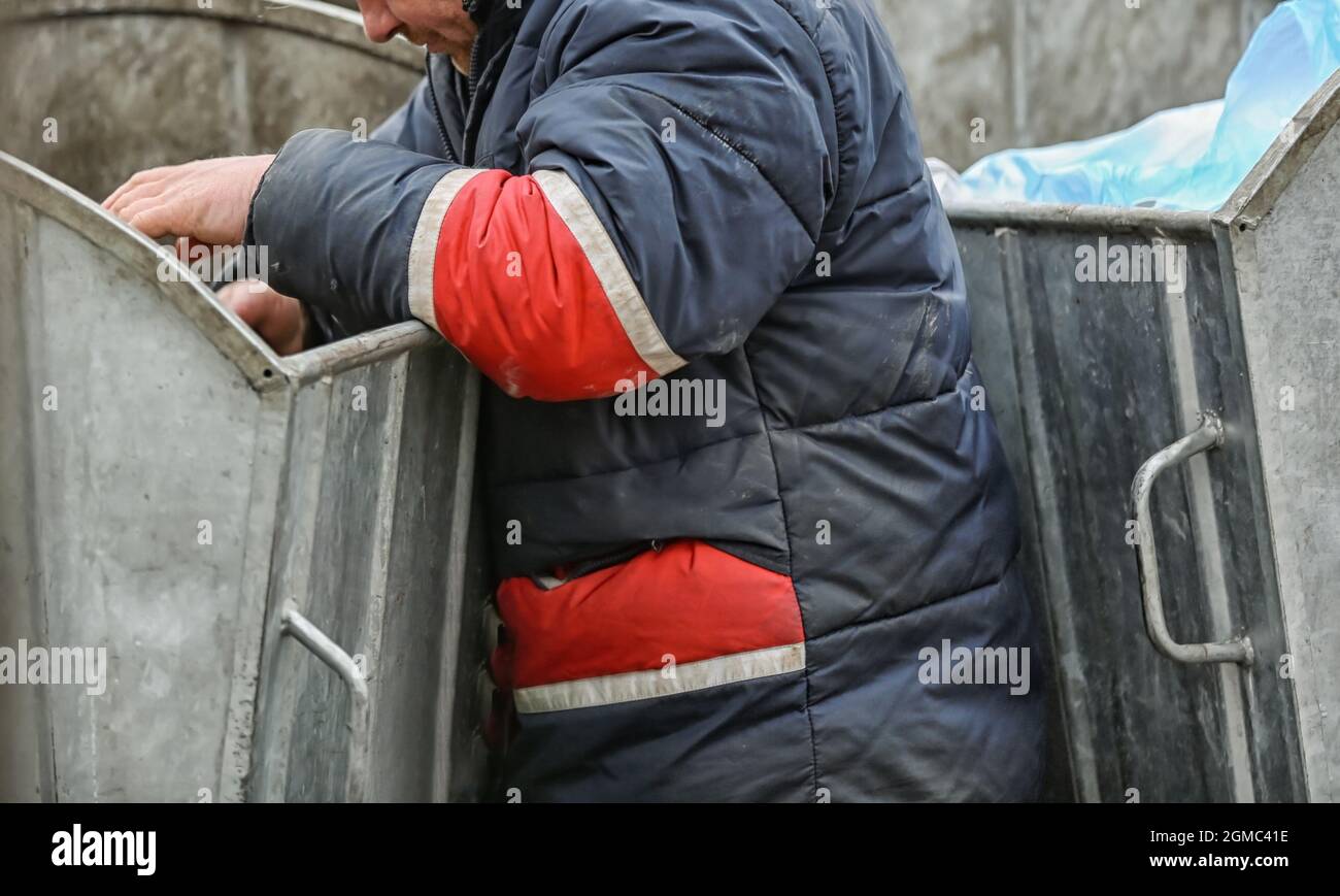 Poor rummaging in the garbage hi-res stock photography and images - Alamy