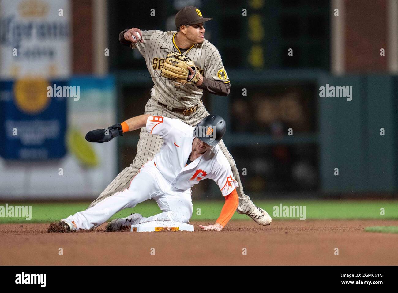San Diego Padres third baseman Manny Machado (13) attempts to complete ...