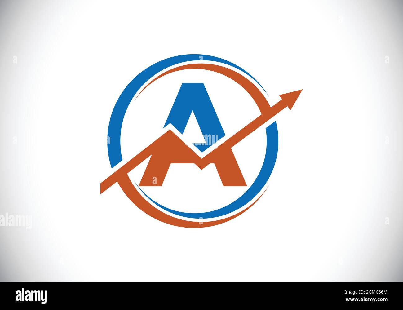 Initial A monogram alphabet symbol design incorporated with the arrow ...