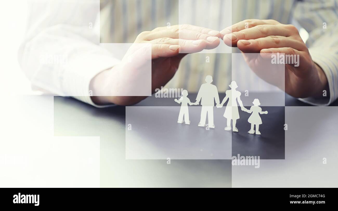 Insurance collateral concept. Life and property insurance. A ...