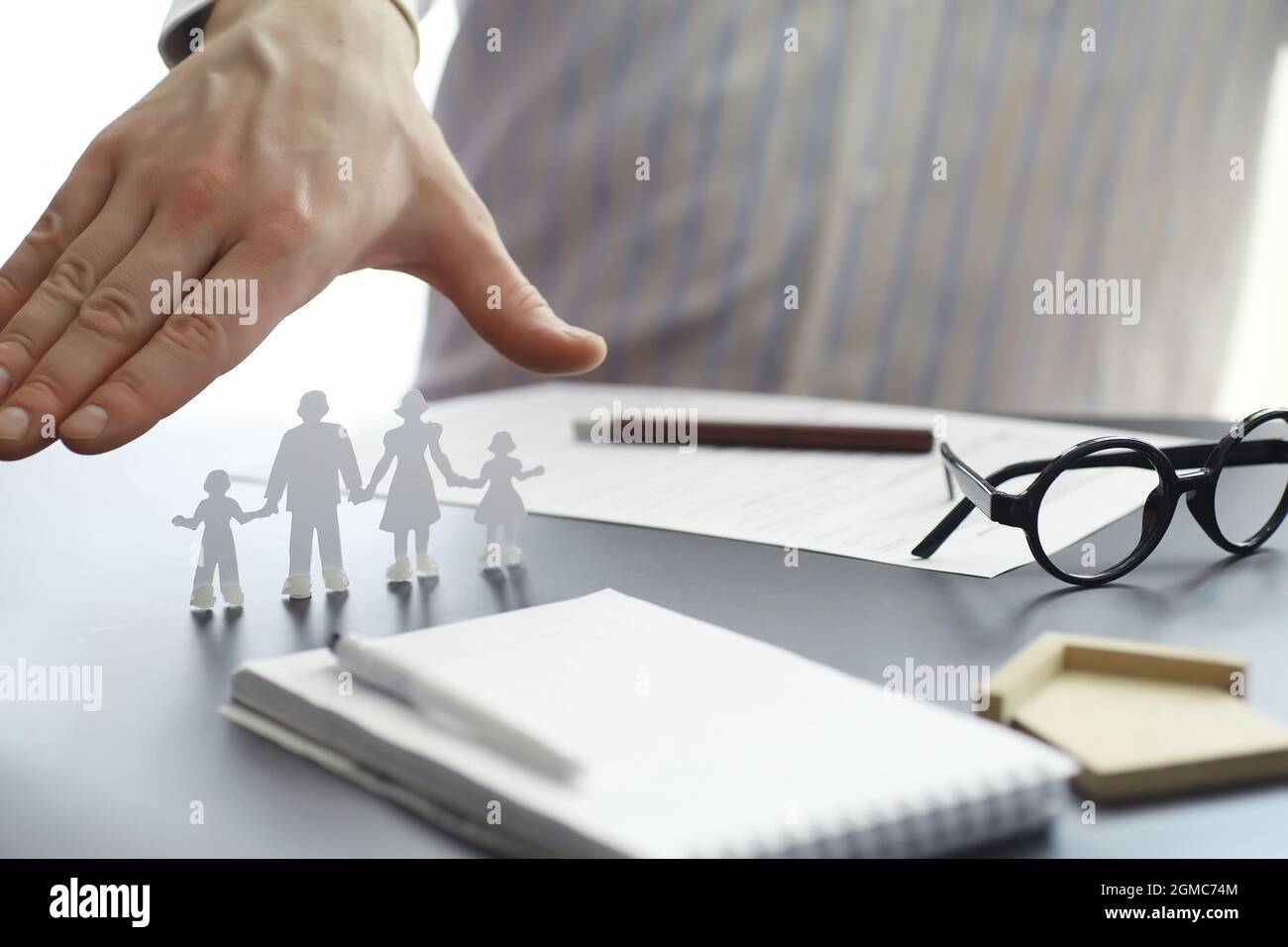 Insurance collateral concept. Life and property insurance. A ...