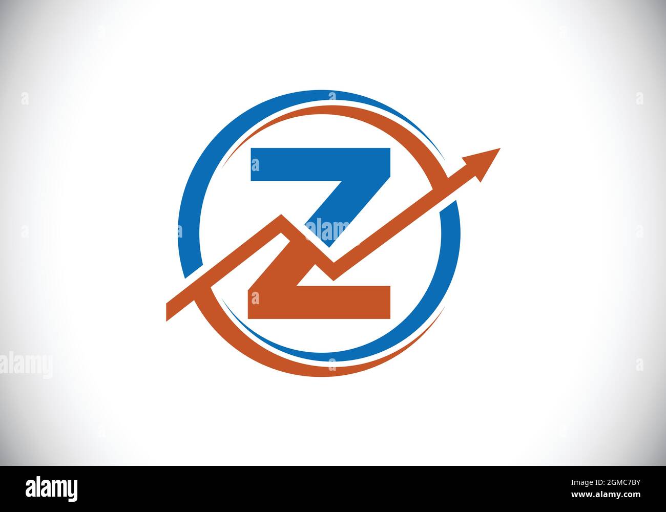 Initial Z monogram alphabet symbol design incorporated with the arrow ...