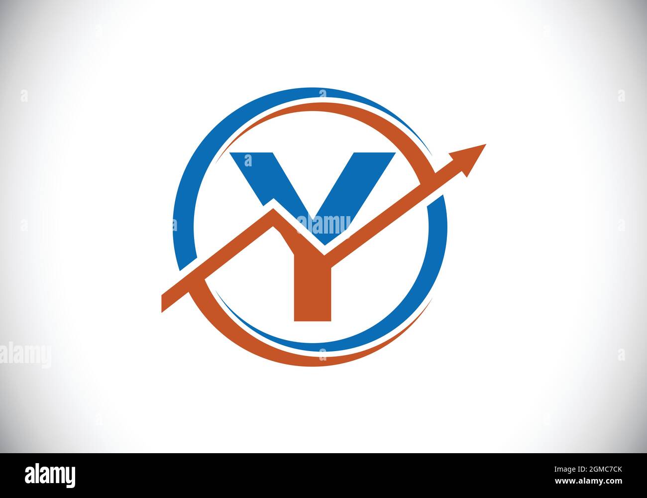 Initial Y monogram alphabet symbol design incorporated with the arrow ...