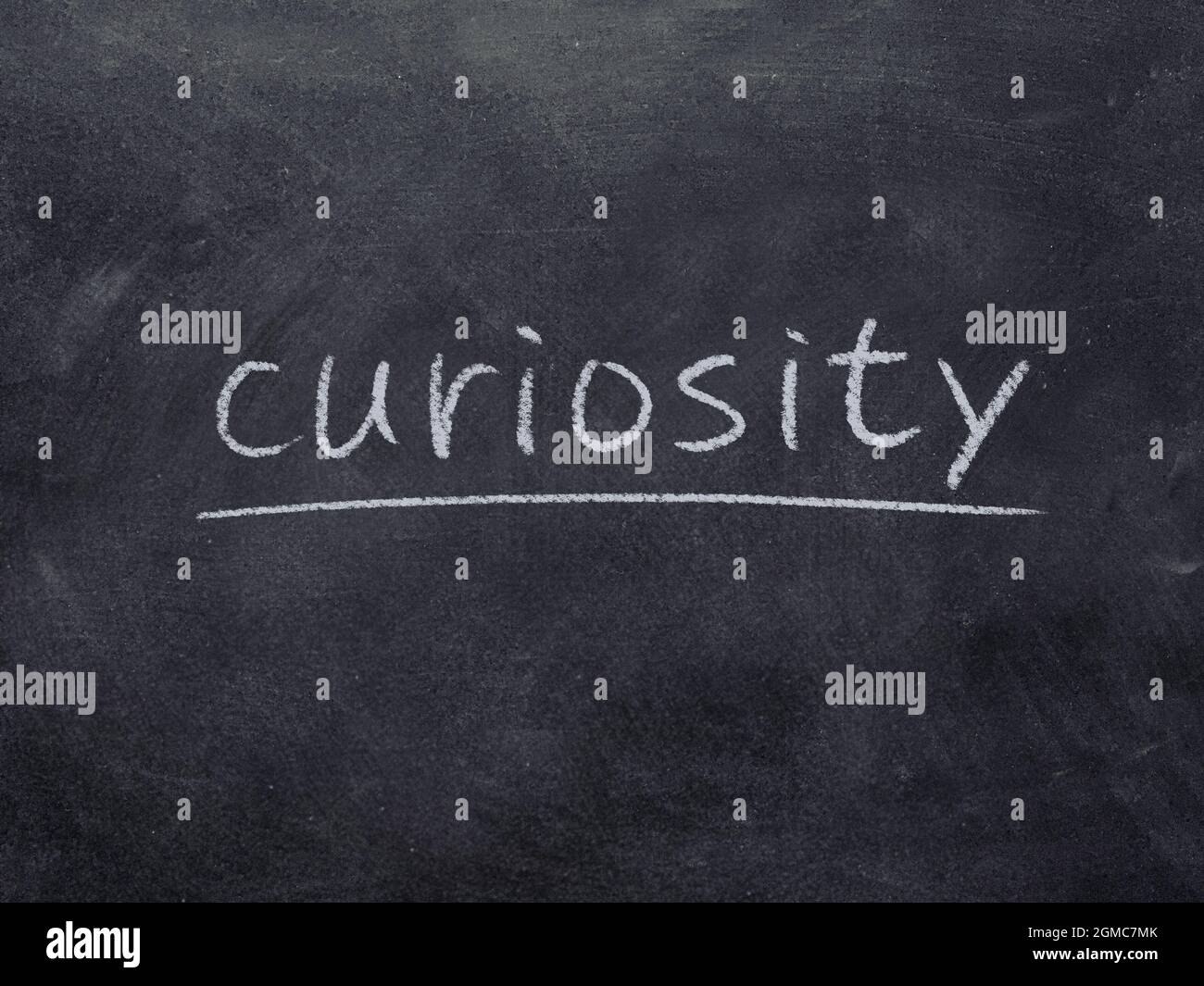 curiosity concept word on blackboard background Stock Photo - Alamy