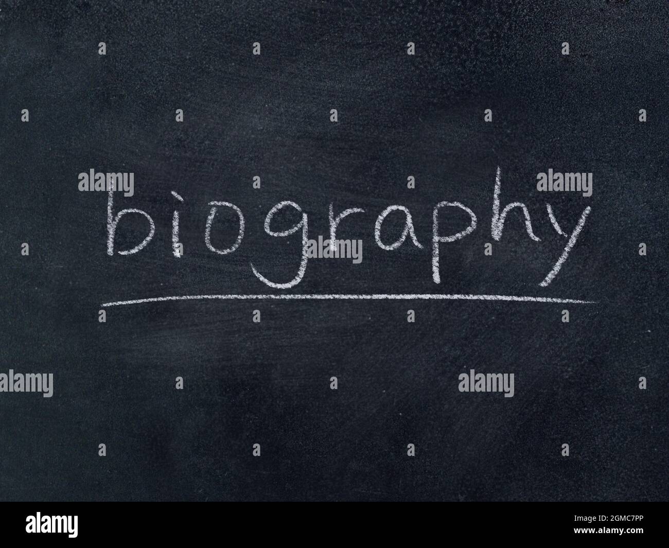biography concept word on blackboard background Stock Photo - Alamy