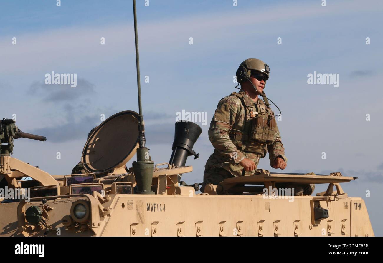 A Soldier assigned to the mortar section of 3rd Battalion, 67th Armored ...