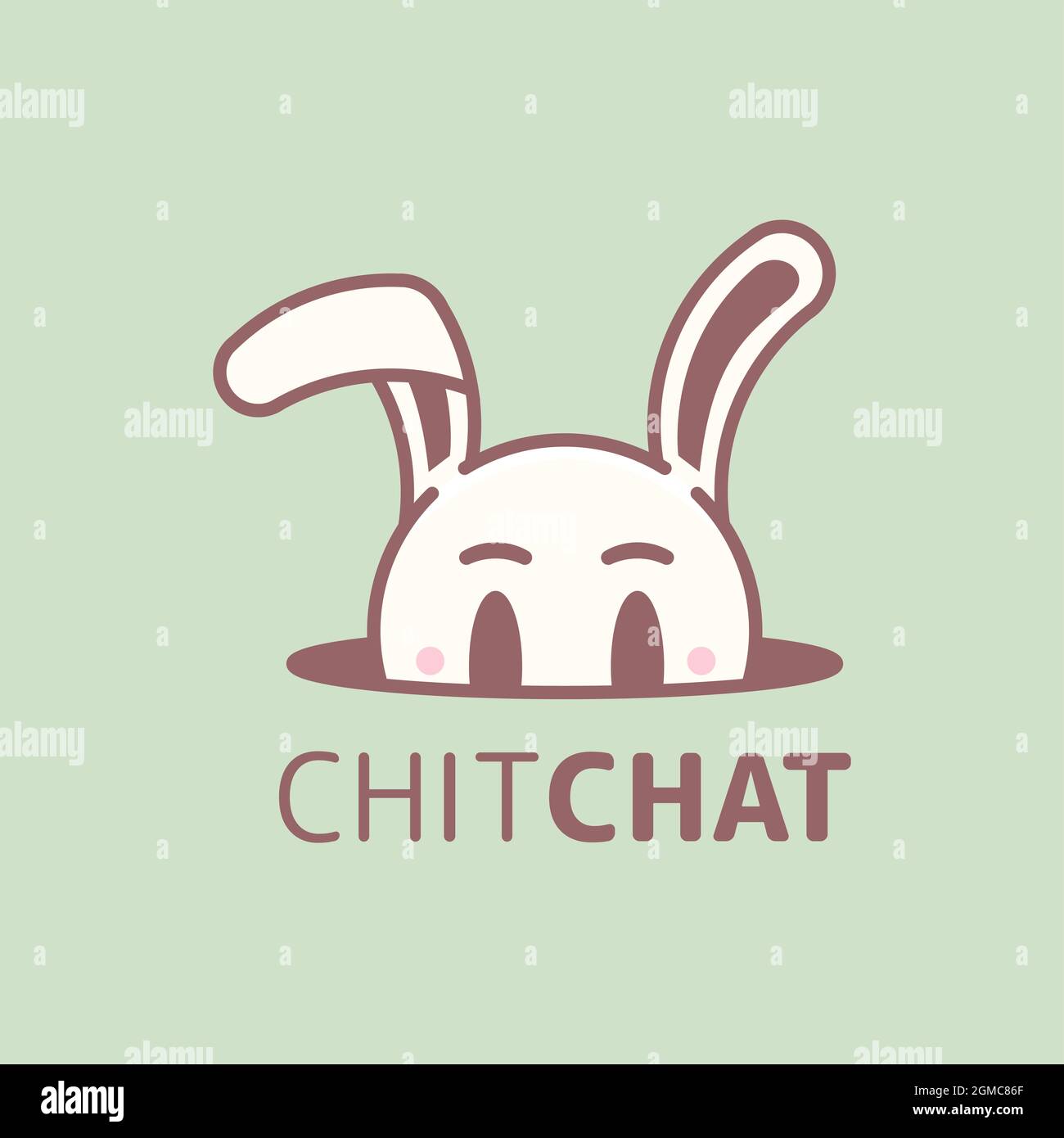 cute cartoon character logo mascot vector illustration Stock Photo - Alamy