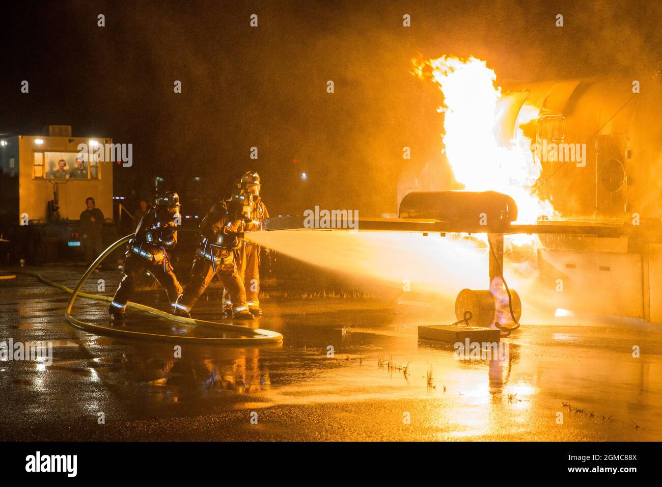 U.S. Marines with Marine Corps Air Facility Quantico execute fire and ...
