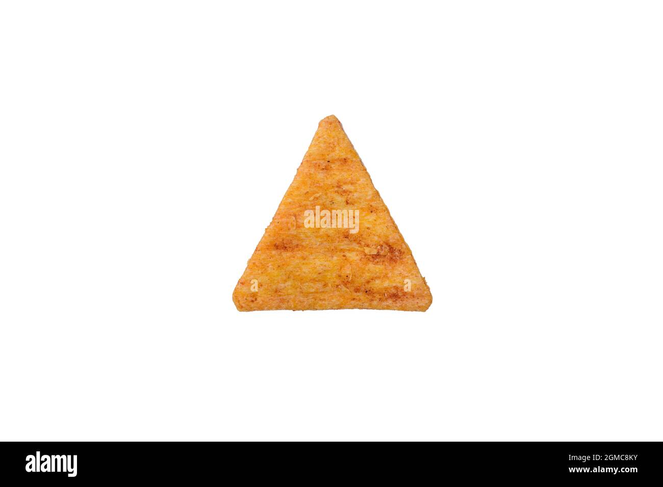 triangle corn chips isolated on white background with clipping path ...