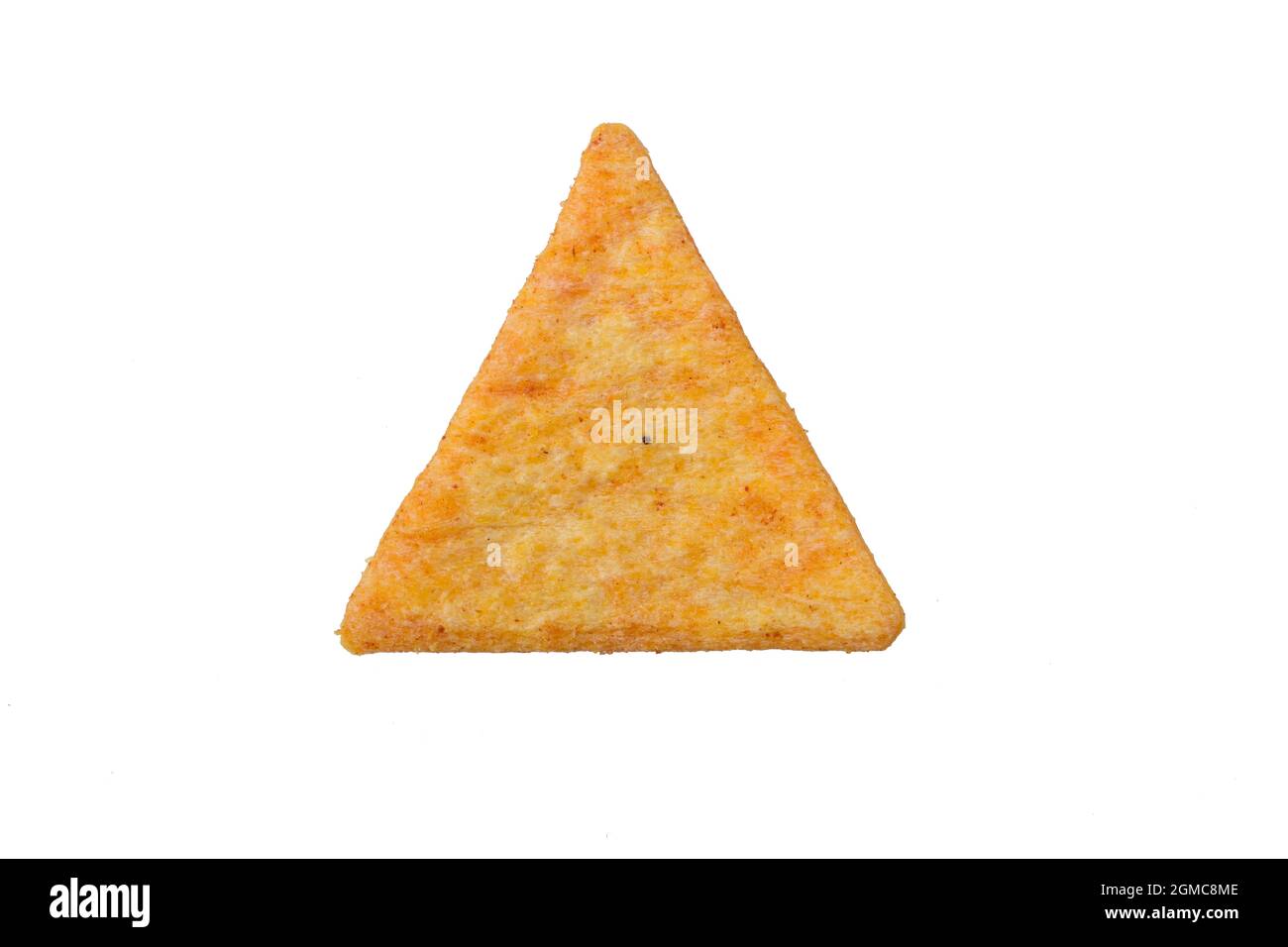 triangle corn chips isolated on white background with clipping path ...