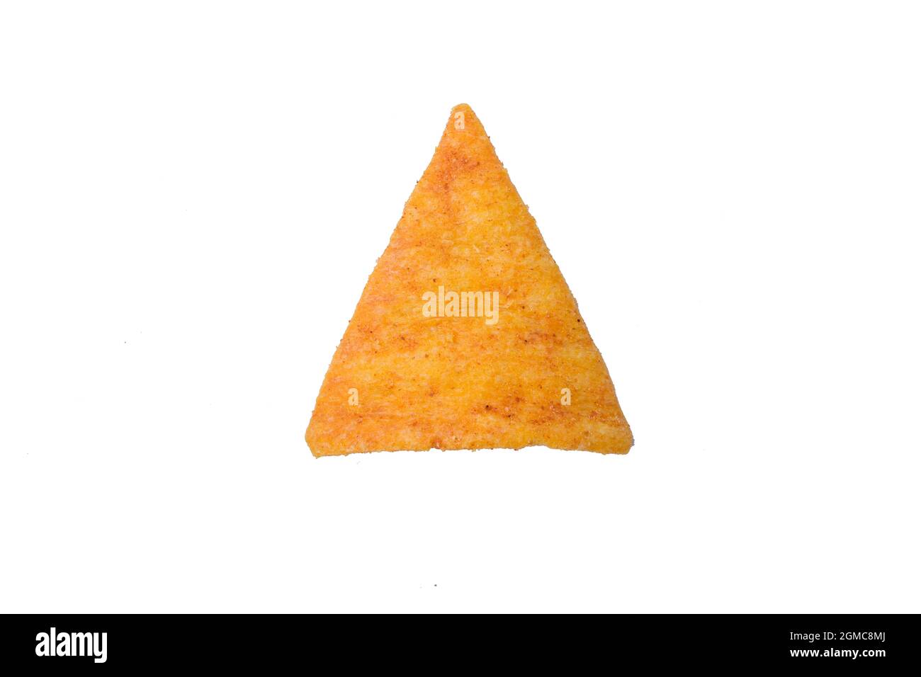 triangle corn chips isolated on white background with clipping path ...