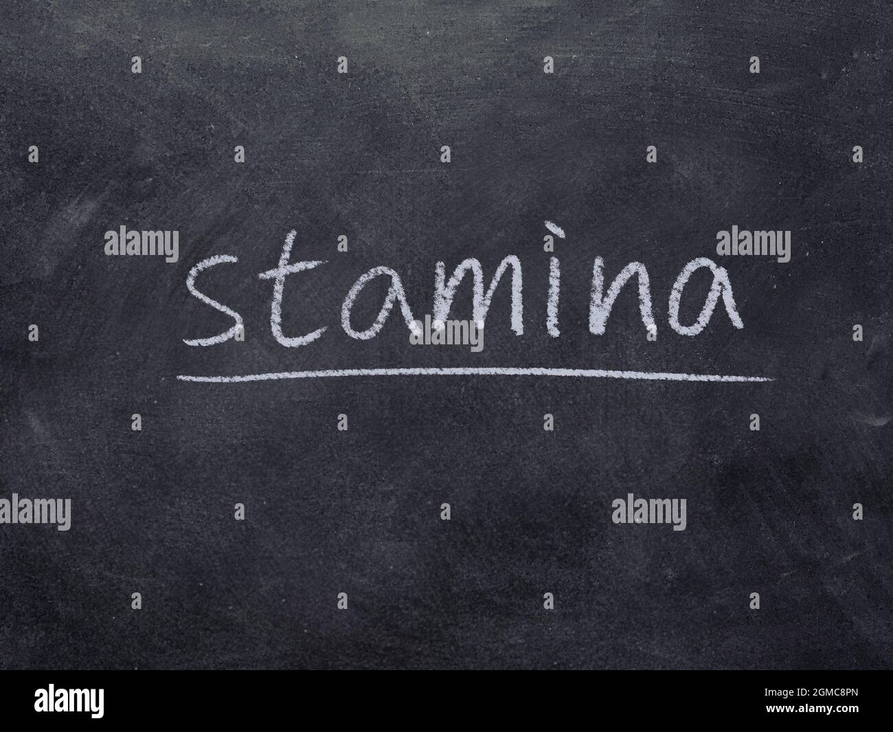 stamina concept word on blackboard background Stock Photo - Alamy