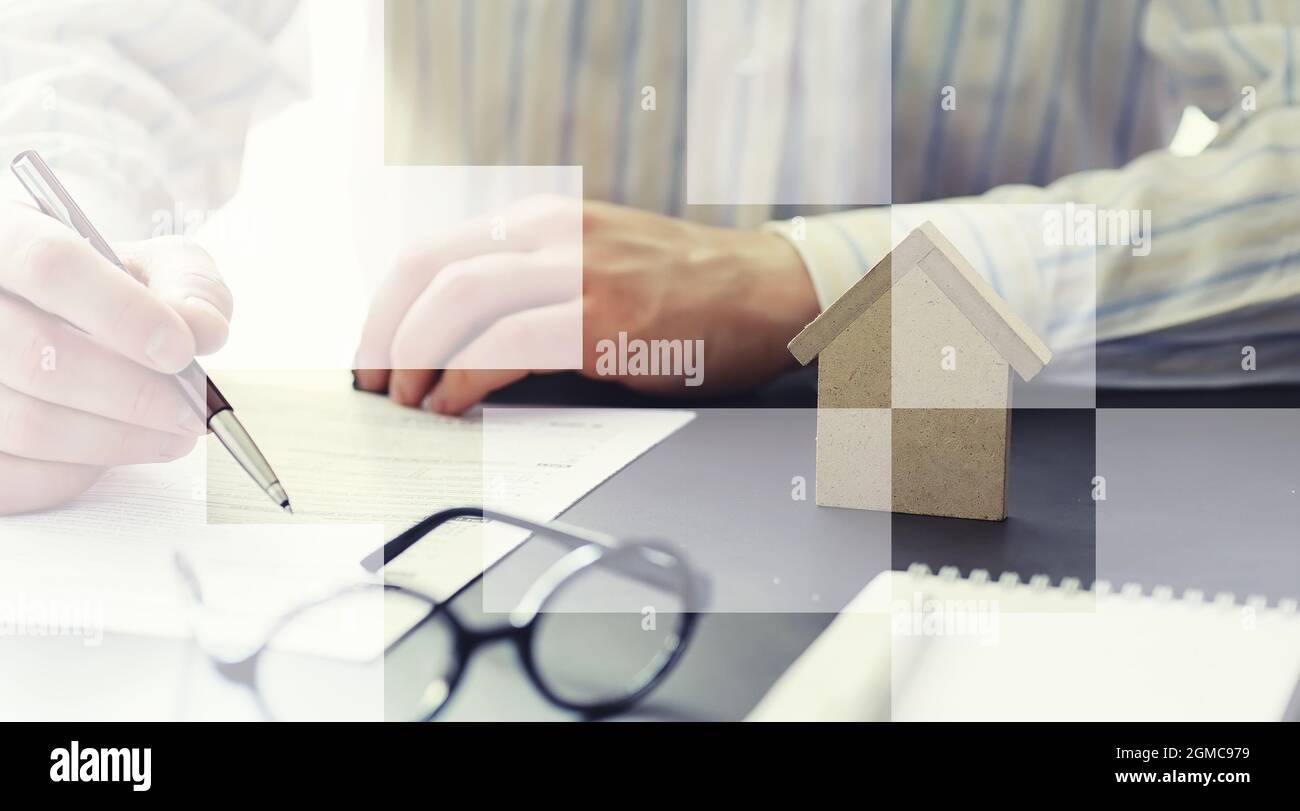 Insurance collateral concept. Life and property insurance. A ...