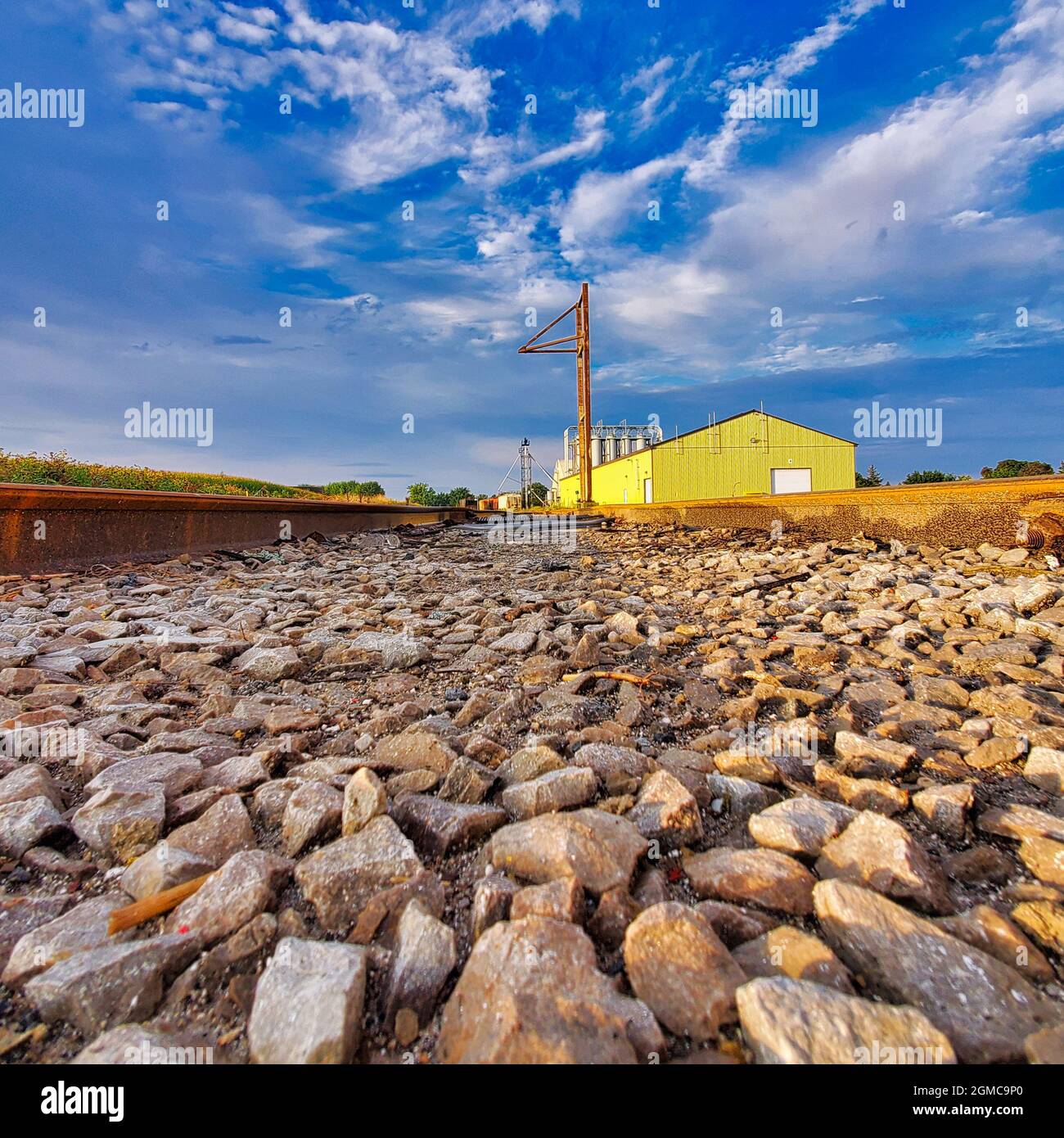 Rocks Around Railroad Tracks Stock Photo - Alamy