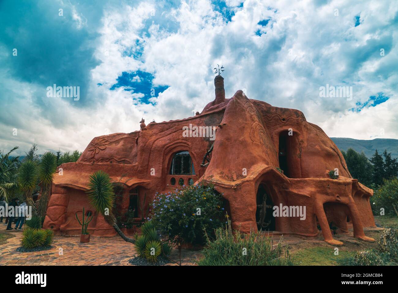 Terracotta House in Colombia Stock Photo - Alamy