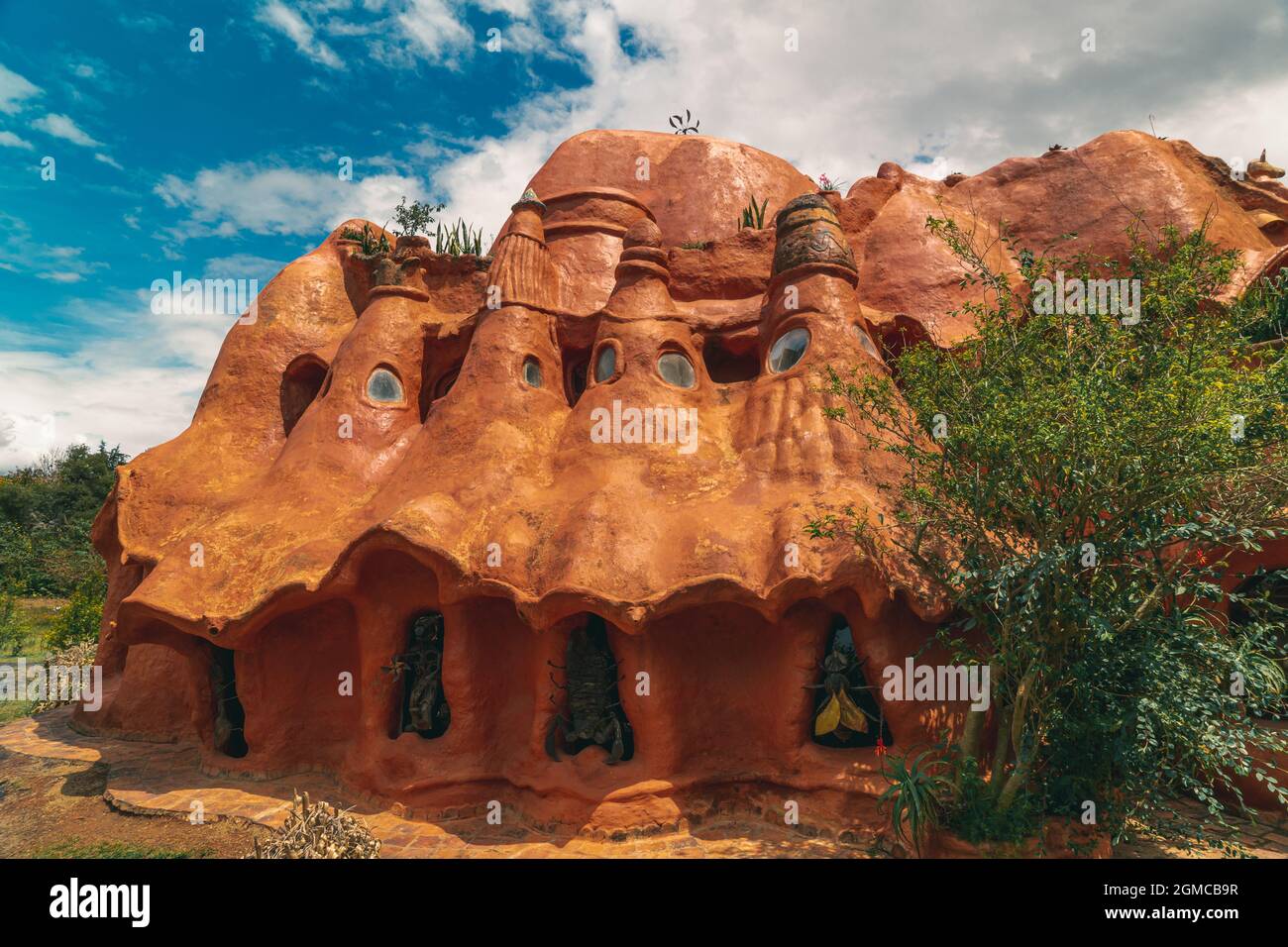 Terracotta House in Colombia Stock Photo - Alamy