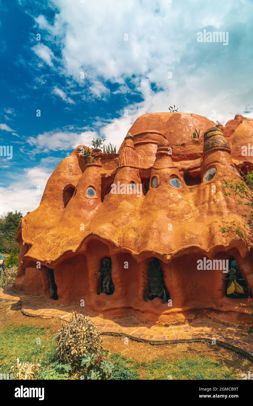 Terracotta House in Colombia Stock Photo - Alamy