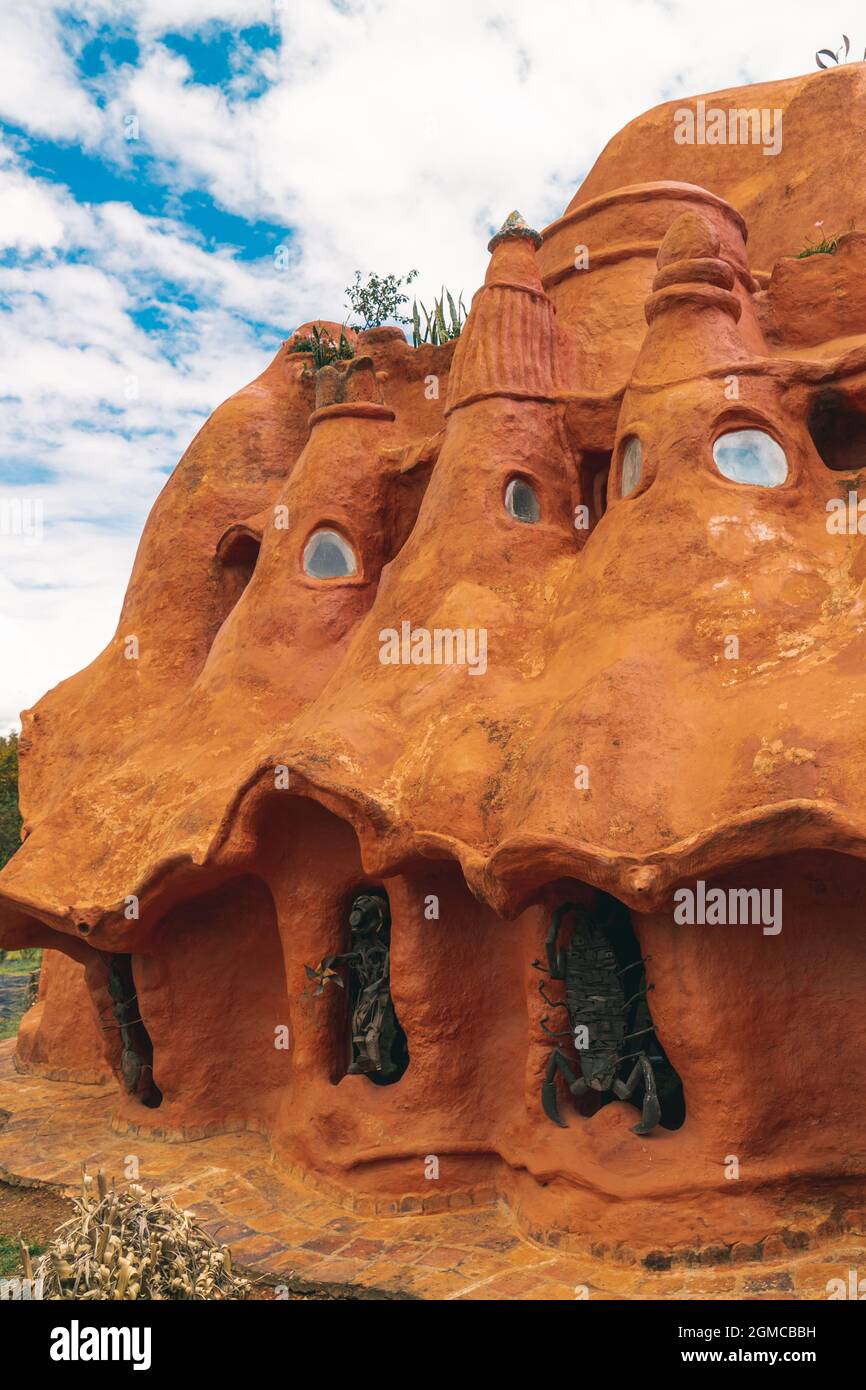 Terracotta House in Colombia Stock Photo - Alamy