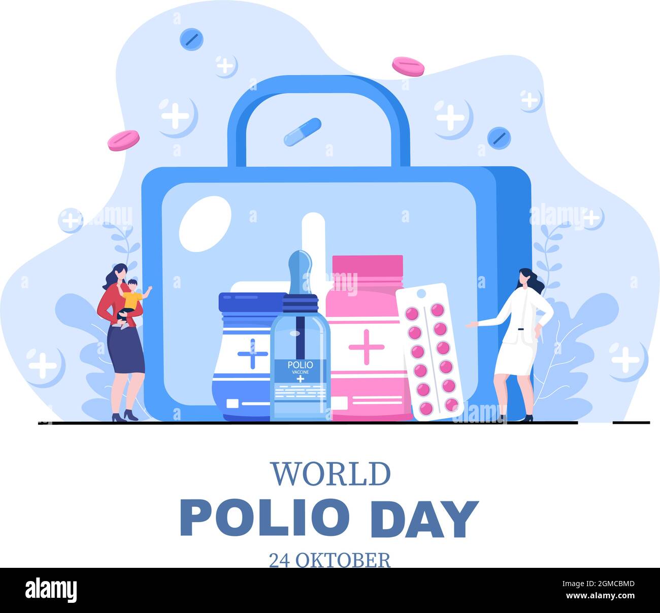 World Polio Day Background Which is Celebrated on October 24 Medicine ...