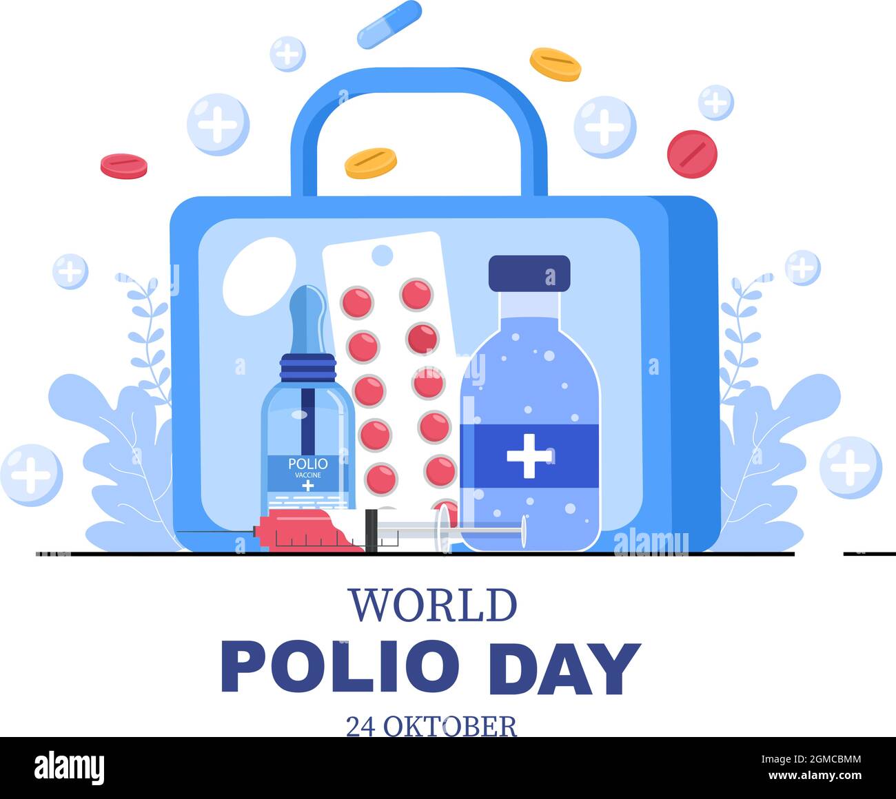 World Polio Day Background Which is Celebrated on October 24 Medicine ...