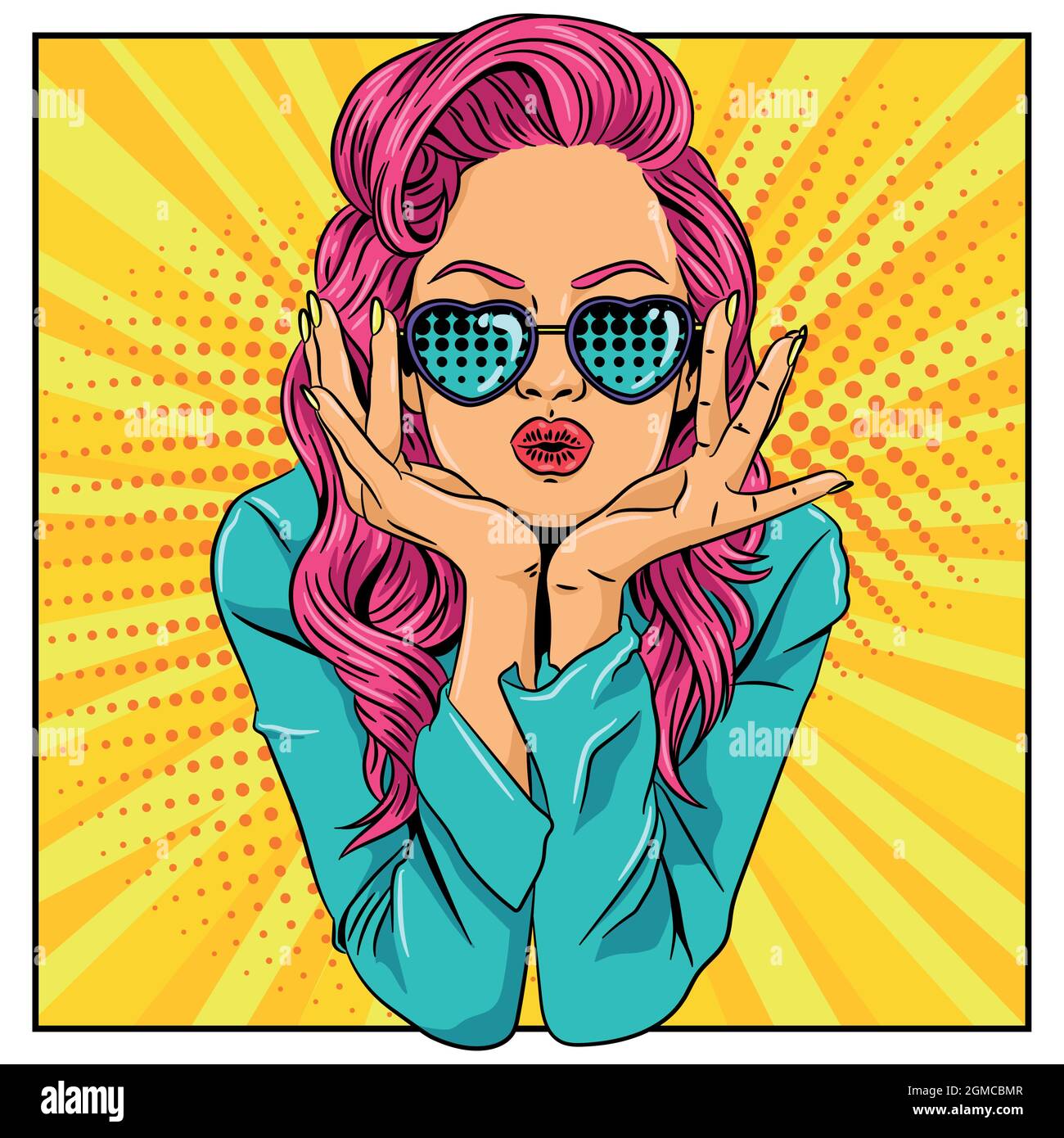 Throwing a kiss Stock Vector Images - Alamy