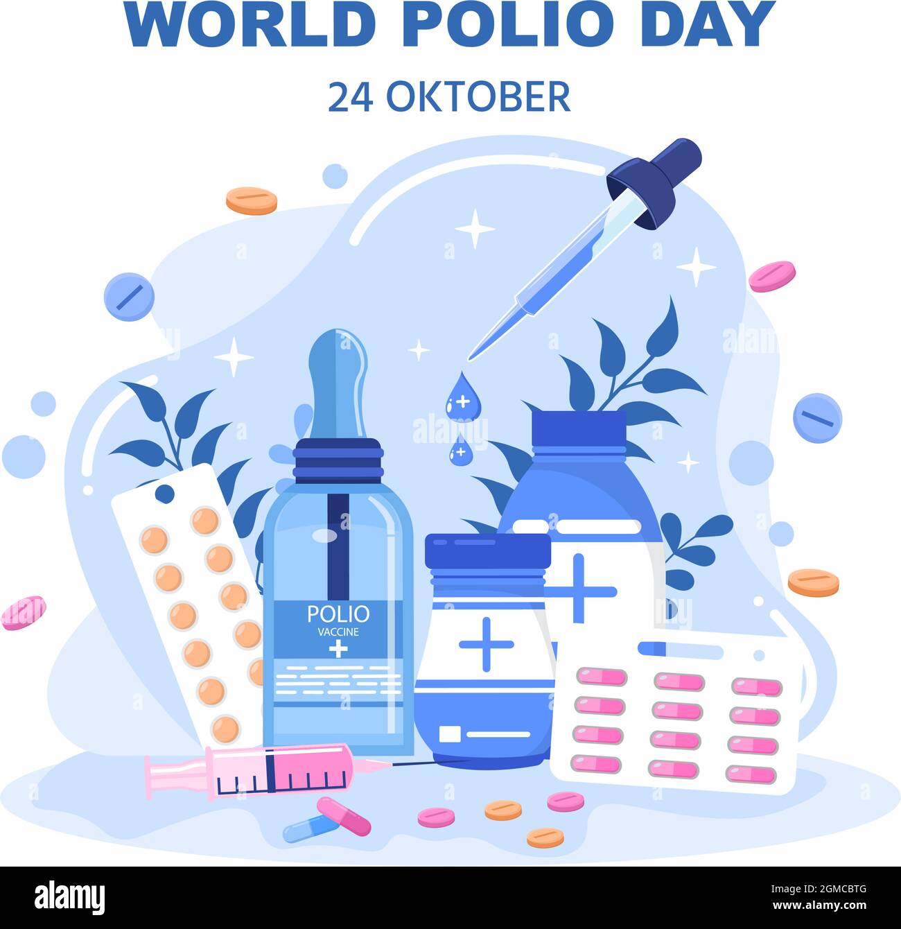 World Polio Day Background Which is Celebrated on October 24 Medicine ...