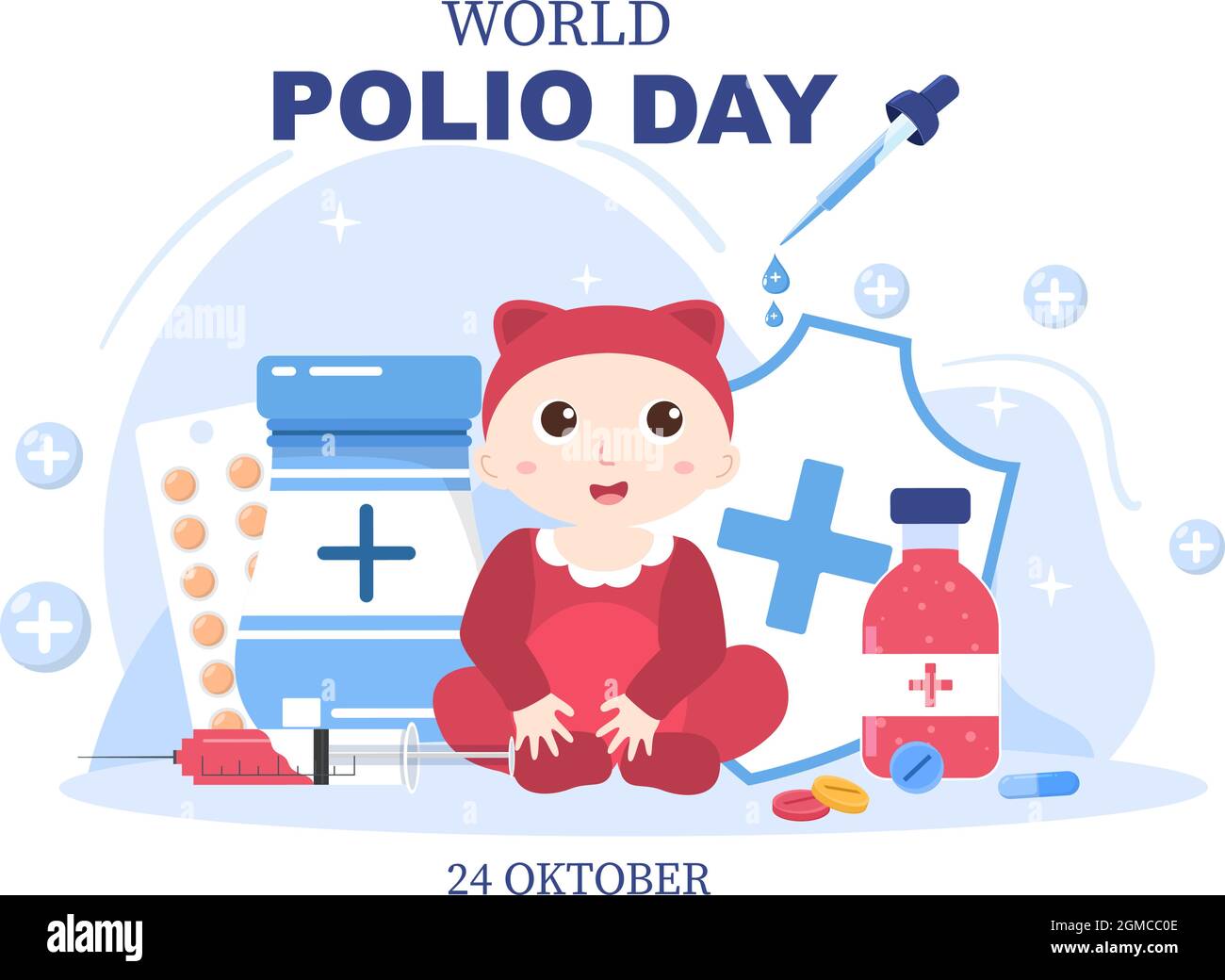 World Polio Day Background Which is Celebrated on October 24 Medicine ...