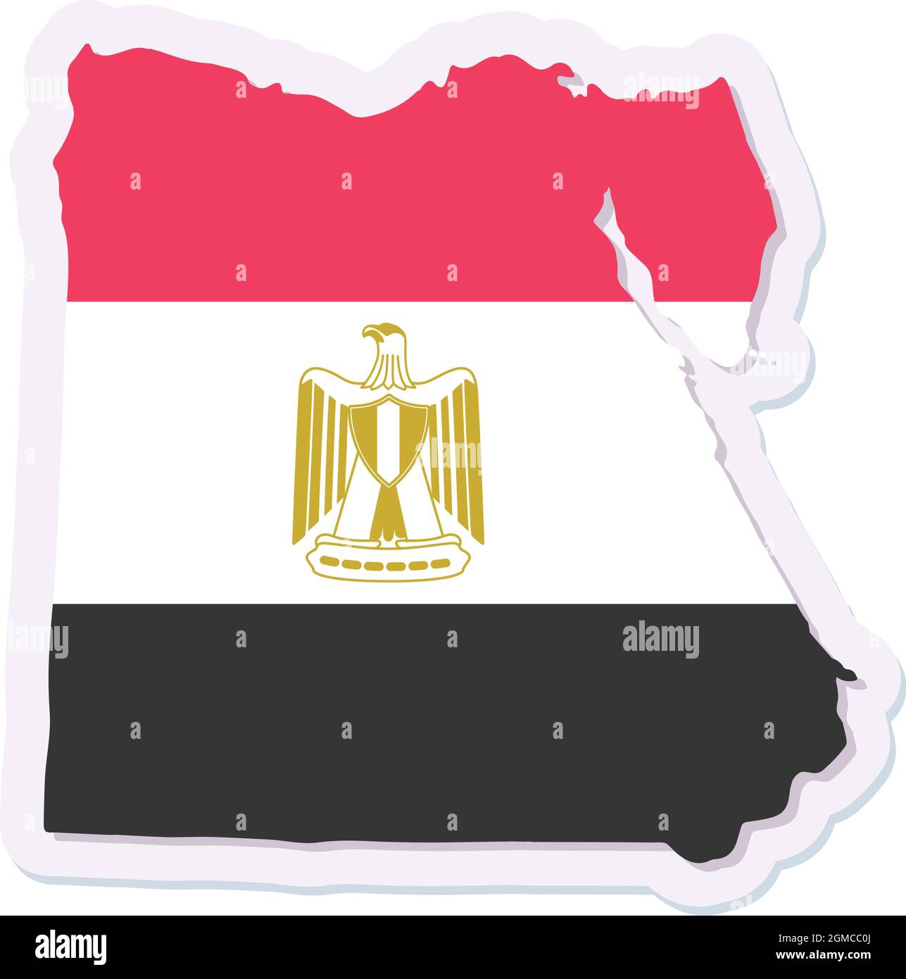 Isolated map of Egypt with its flag Stock Vector Image & Art - Alamy