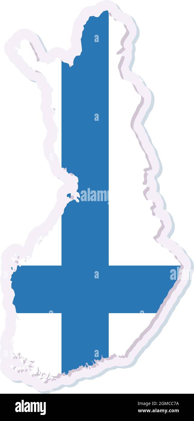 Isolated map of Finland with its flag Stock Vector Image & Art - Alamy
