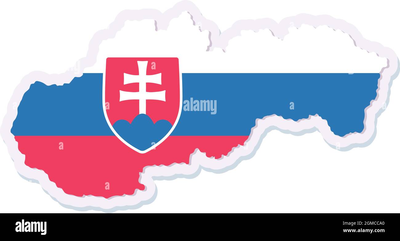 Isolated map of Slovakia with its flag Stock Vector Image & Art - Alamy