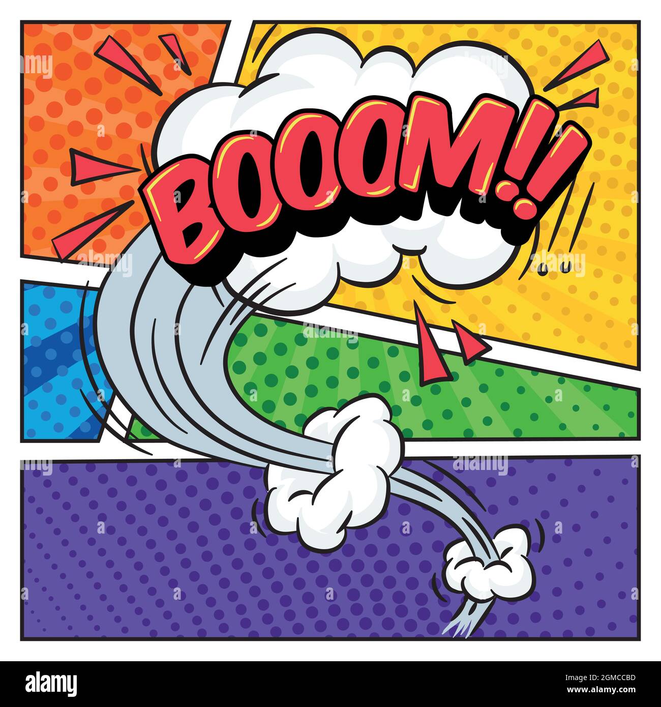 Isolated comic expression on a halftone comic page Stock Vector Image ...