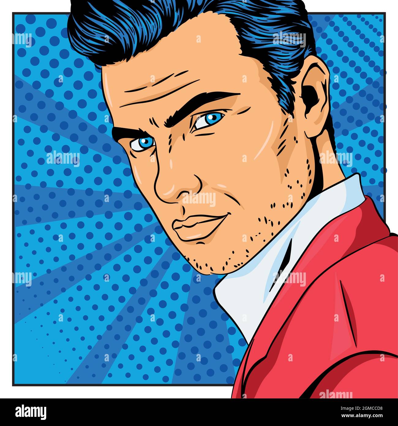 Pop art pretty man hi-res stock photography and images - Alamy
