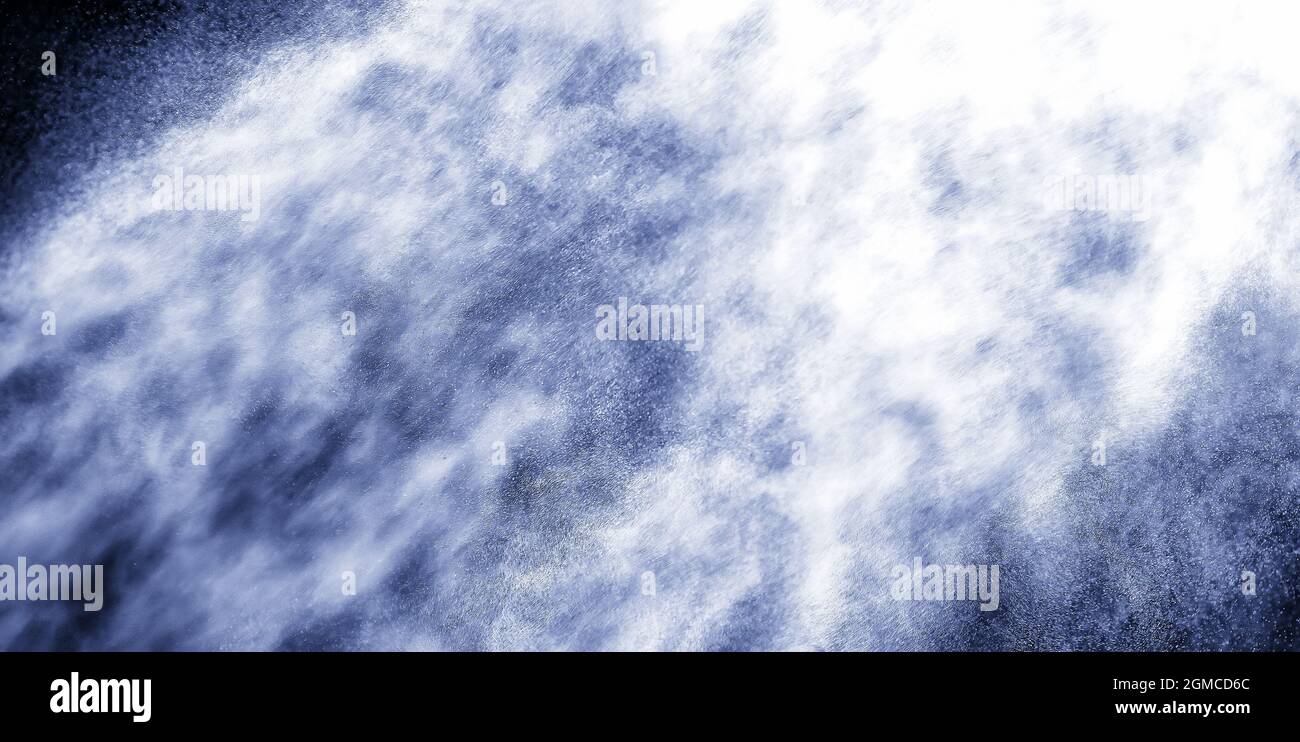 A stream of water and a cloud of drops from the atomizer Stock Photo ...