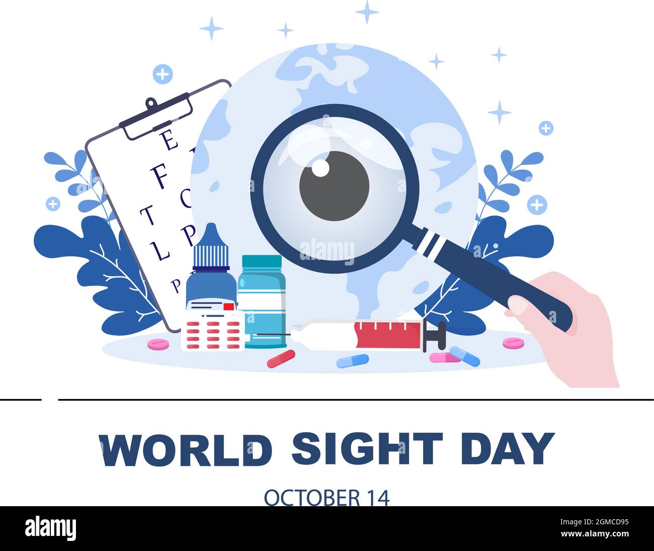 World Sight Day Background Vector Illustration Which is Commemorated ...