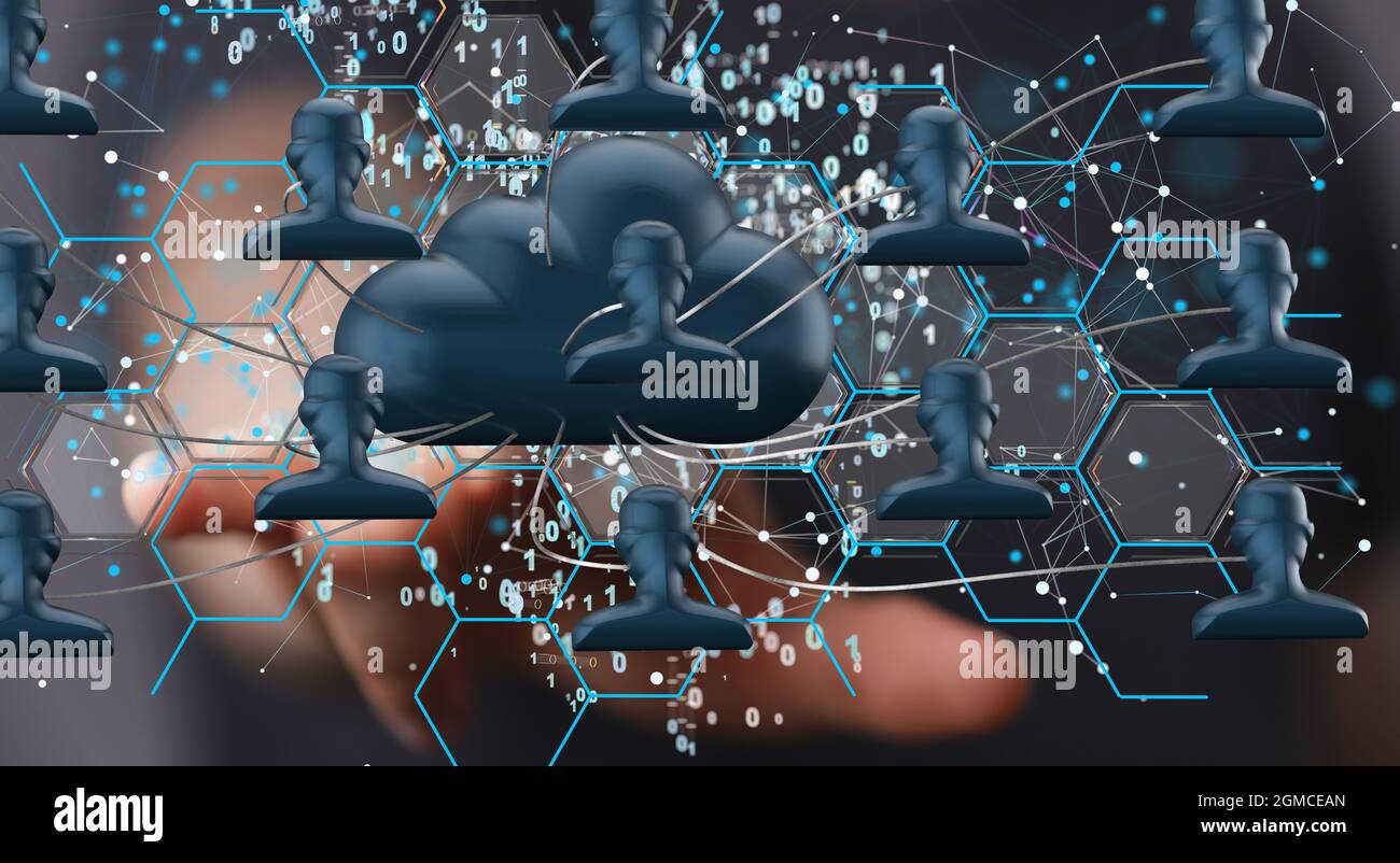 People interconnected on concept team hi-res stock photography and ...