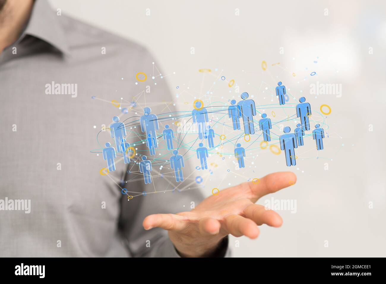 People interconnected on concept team hi-res stock photography and ...