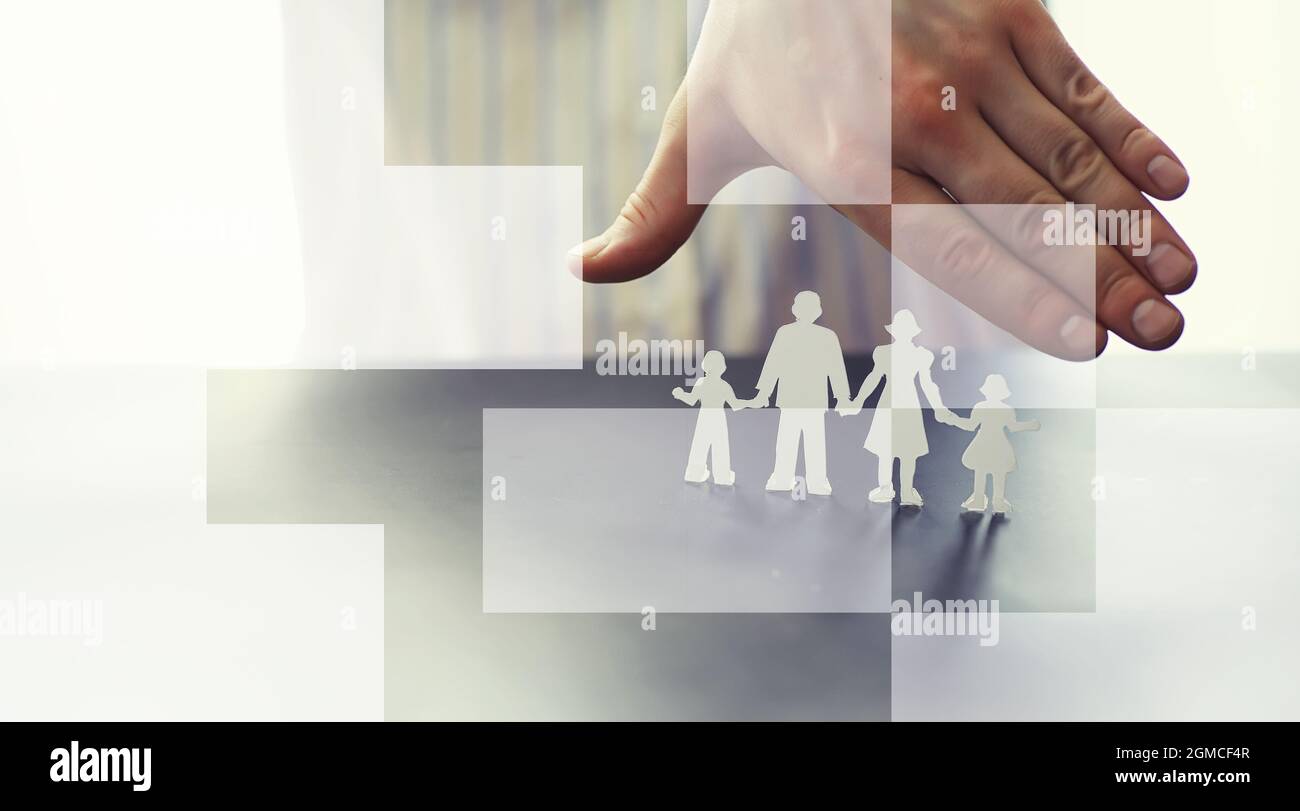 Insurance collateral concept. Life and property insurance. A ...