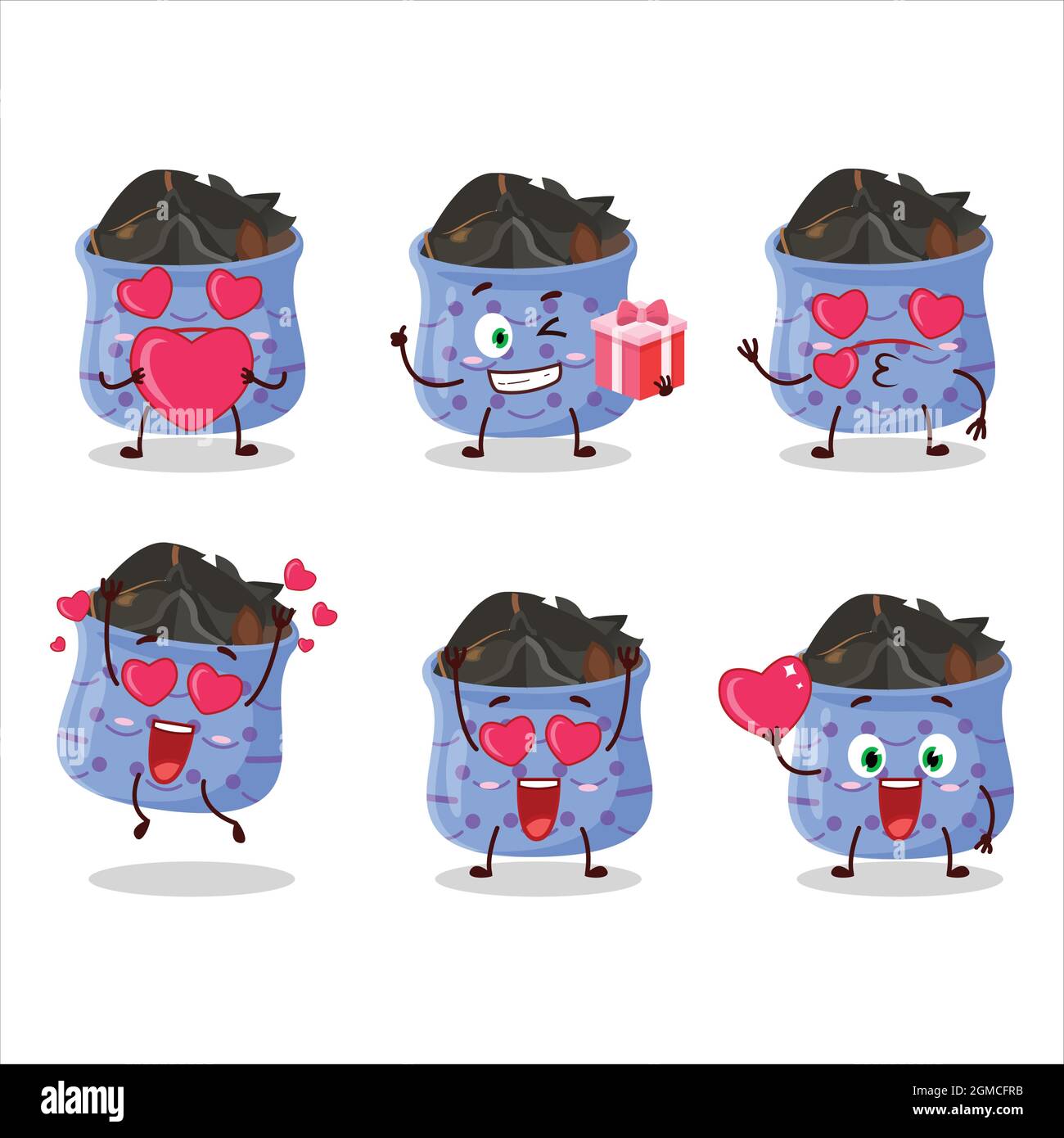 Anise cartoon character with love cute emoticon. Vector illustration ...