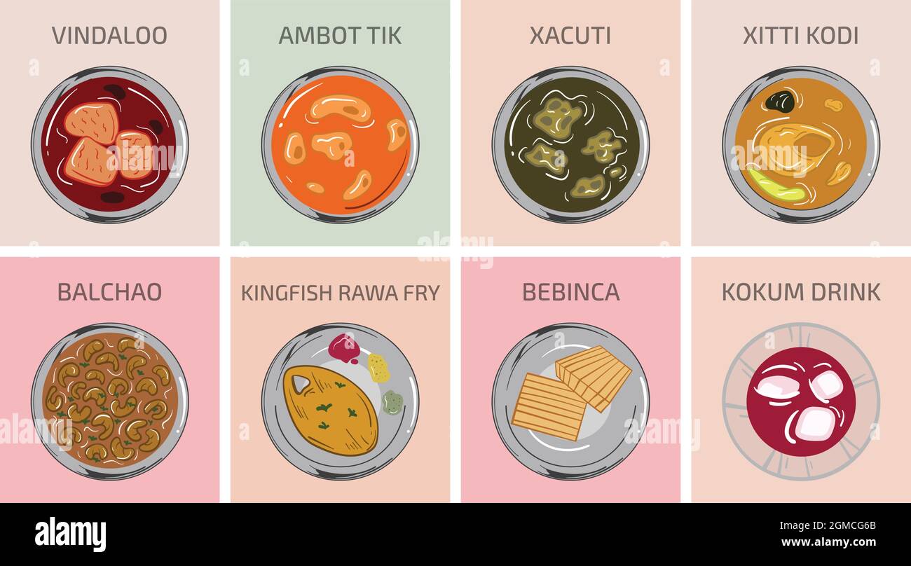 Indian food cuisine dishes Stock Vector Images - Alamy