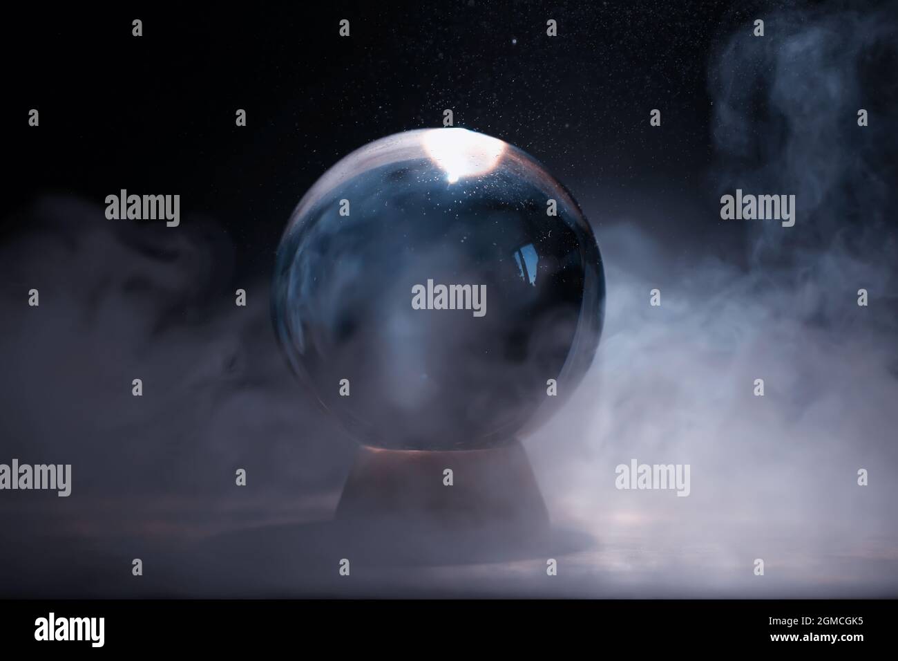 Crystal ball predict the fate. Guessing for the future Stock Photo - Alamy