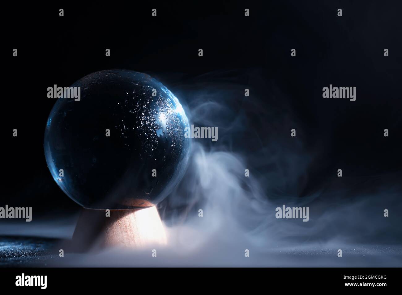 Crystal ball predict the fate. Guessing for the future Stock Photo - Alamy