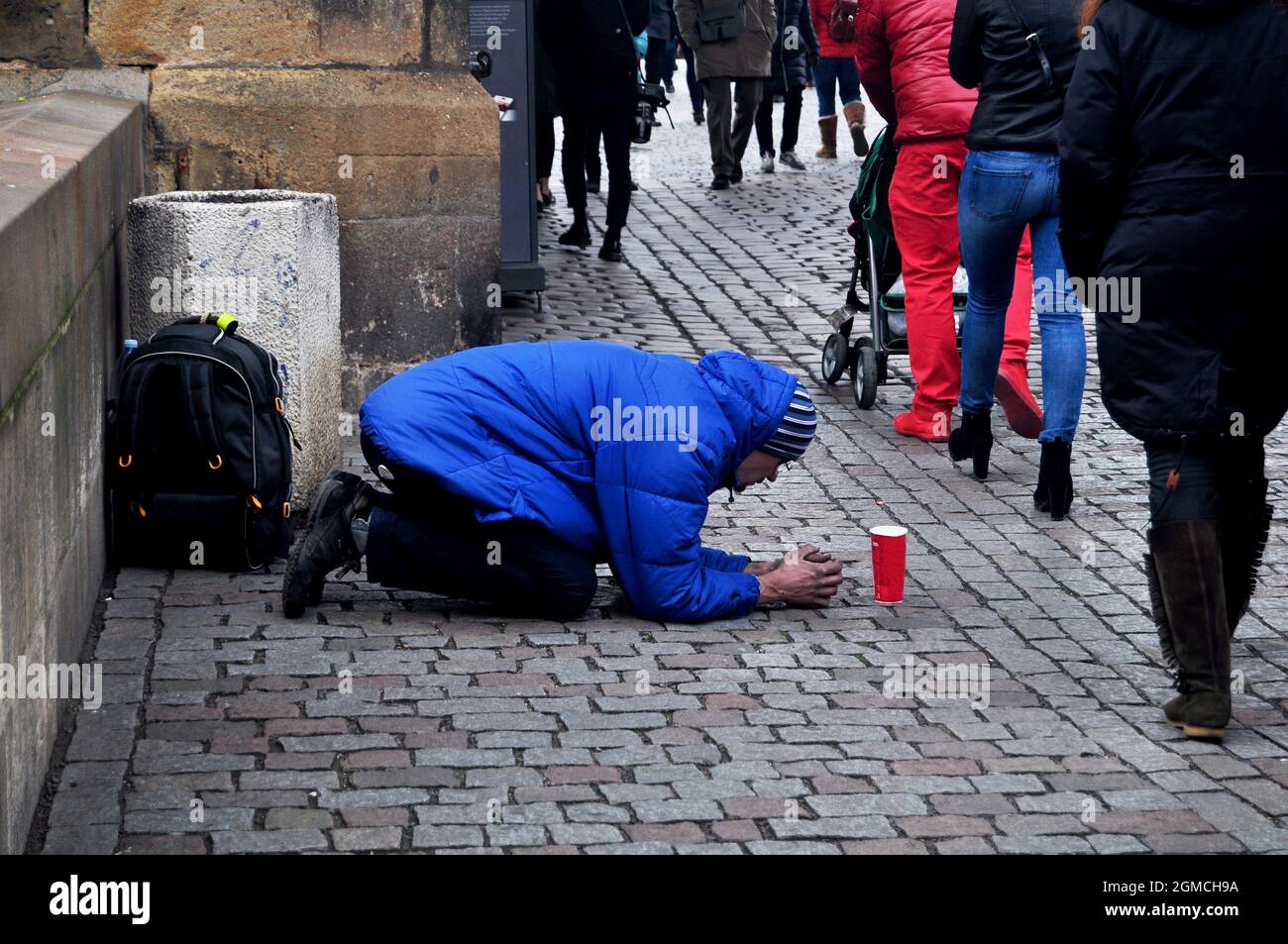 Depressed man on bridge hi-res stock photography and images - Alamy
