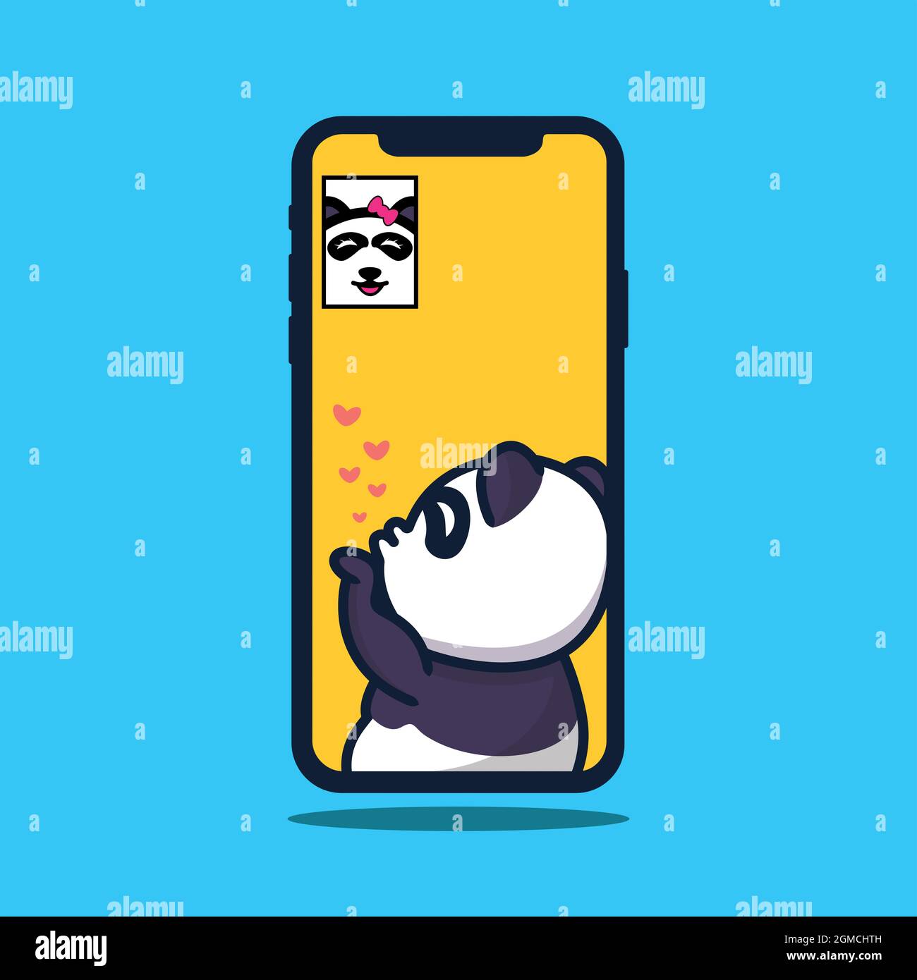 cute cartoon character logo mascot vector illustration Stock Photo - Alamy