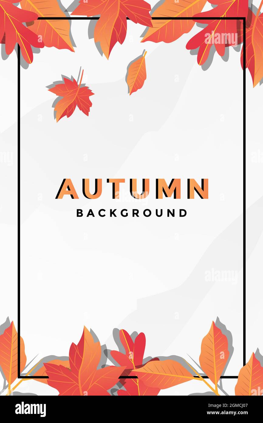 vertical autumn leaves background Stock Vector Image & Art - Alamy